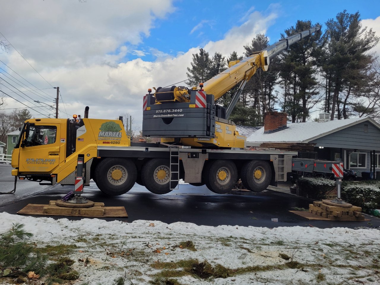 Tree Removal and Crane Service in Billerica, MA. | Martel Crane Service ...